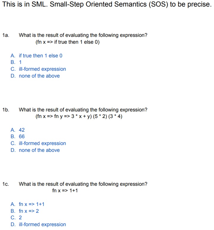 Solved This is in SML. Small-Step Oriented Semantics (SOS) | Chegg.com