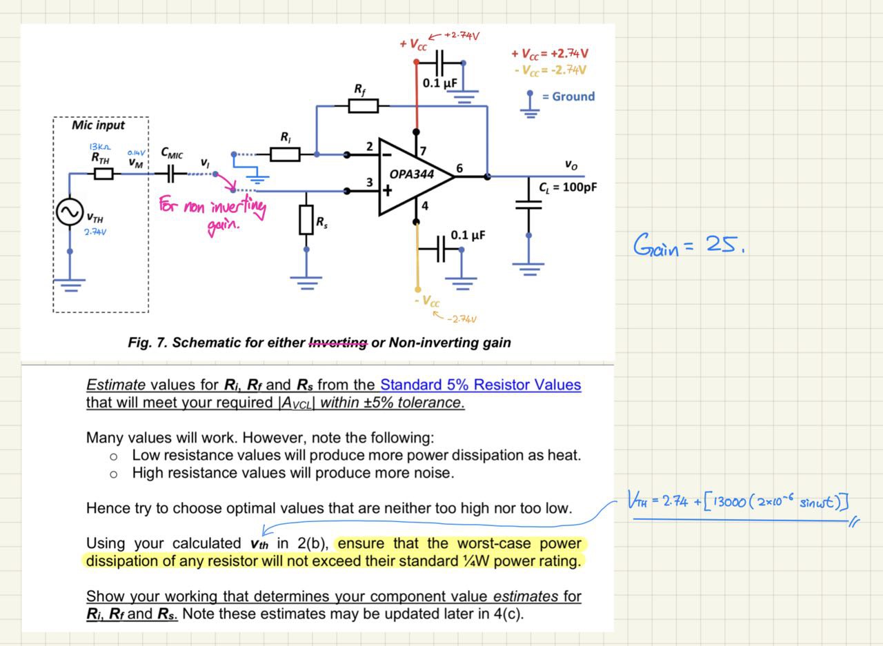 Solved How do I calculate the values for Ri, Rf, and Rs if I | Chegg.com