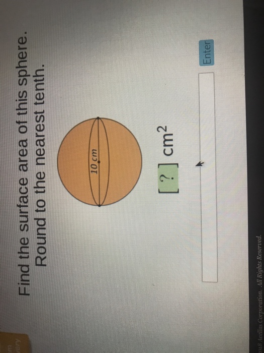 Solved Find the surface area of this sphere. Round to the | Chegg.com
