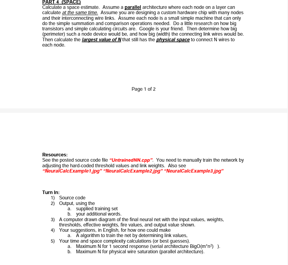 Solved program to implement a neural network. Train the | Chegg.com