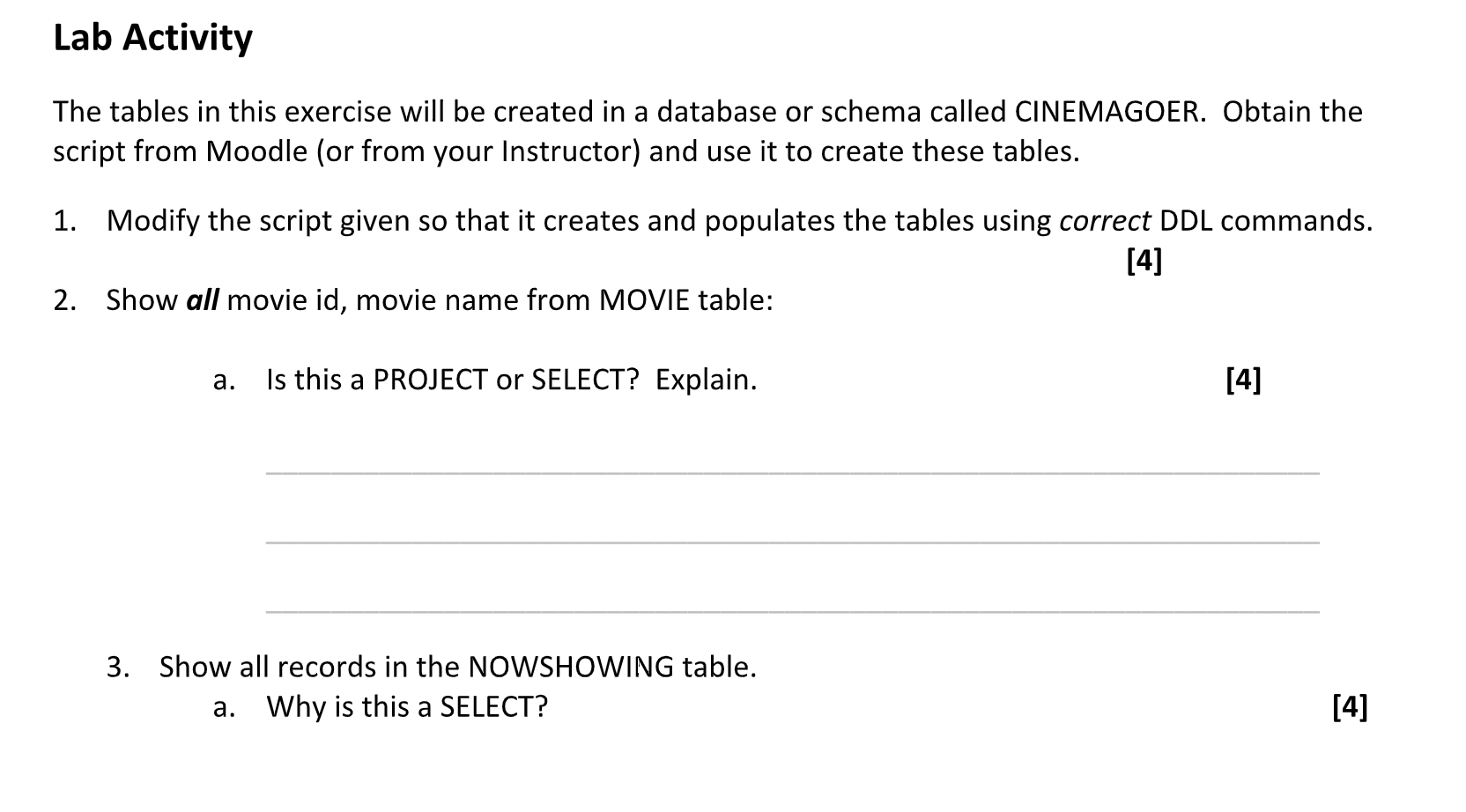 Theory We have so far looked at DDLs CREATE, and | Chegg.com