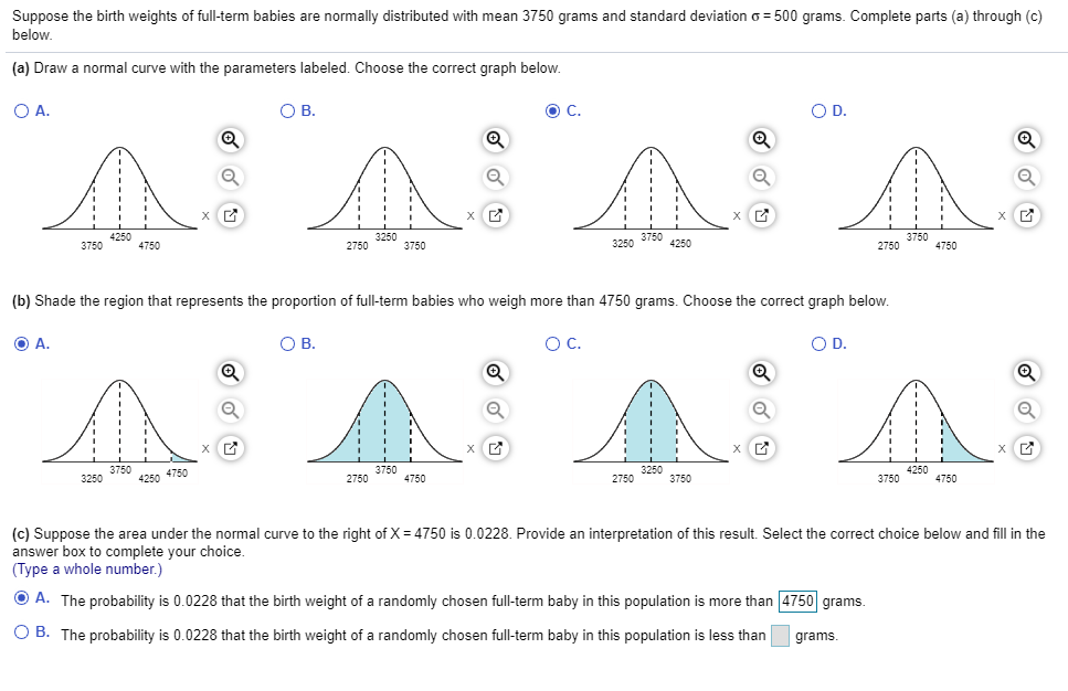 Solved Suppose the birth weights of full-term babies are | Chegg.com