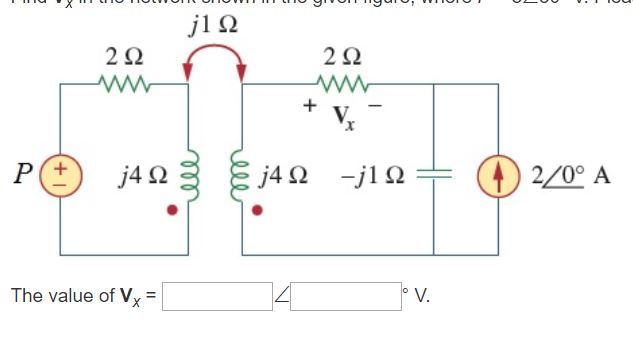 Solved Find Vx in the network shown in the given figure, | Chegg.com