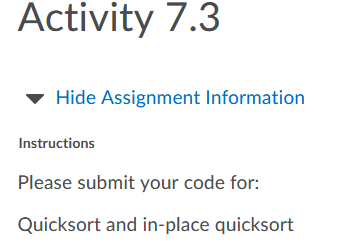 Solved Activity 7.1 Hide Assignment Information Instructions | Chegg.com