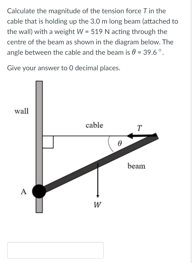 Solved Calculate the magnitude of the tension force T in the | Chegg.com