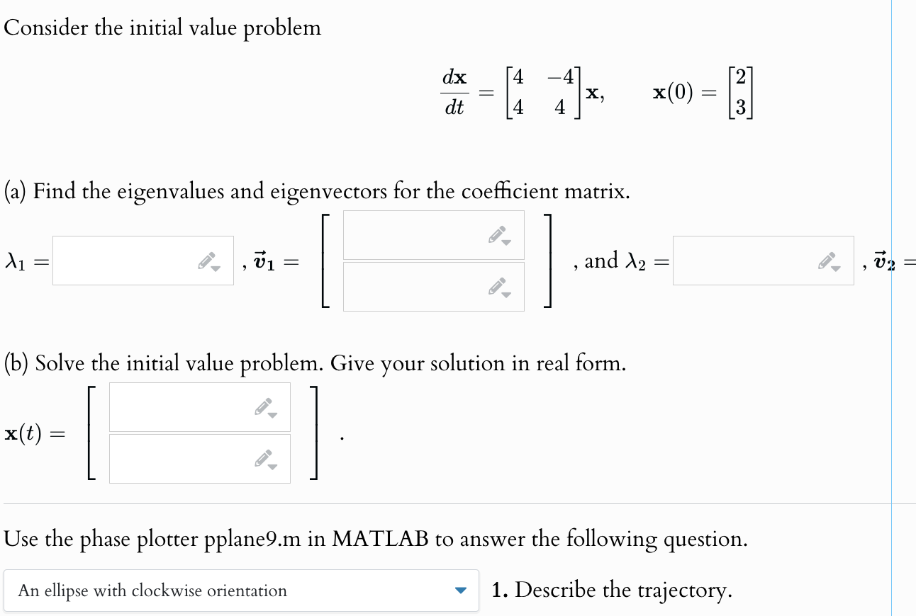 Solved Consider the initial value | Chegg.com