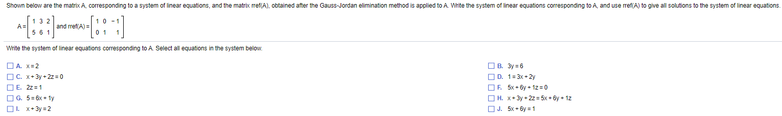 Solved Shown below are the matrix A, corresponding to a | Chegg.com