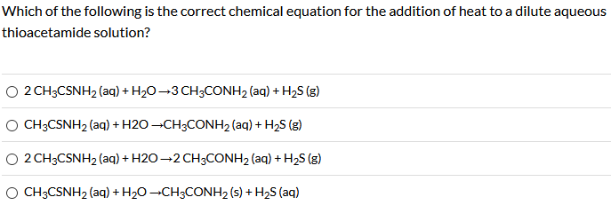 Solved Which of the following is the correct chemical | Chegg.com