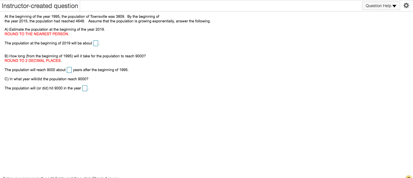 Solved Instructor-created question Question Help At the | Chegg.com