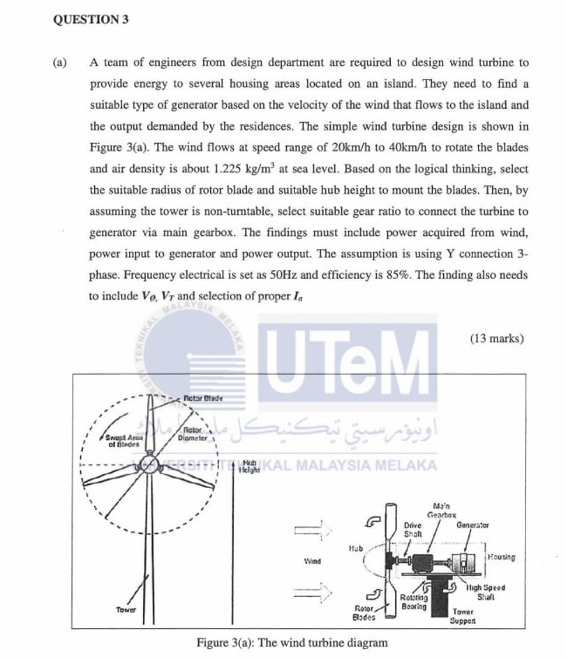 Solved QUESTION 3(a) ﻿A team of engineers from design | Chegg.com