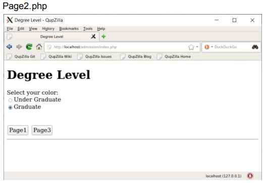 Solved - 0 X Page1.php X Personal Information - QupZilla | Chegg.com