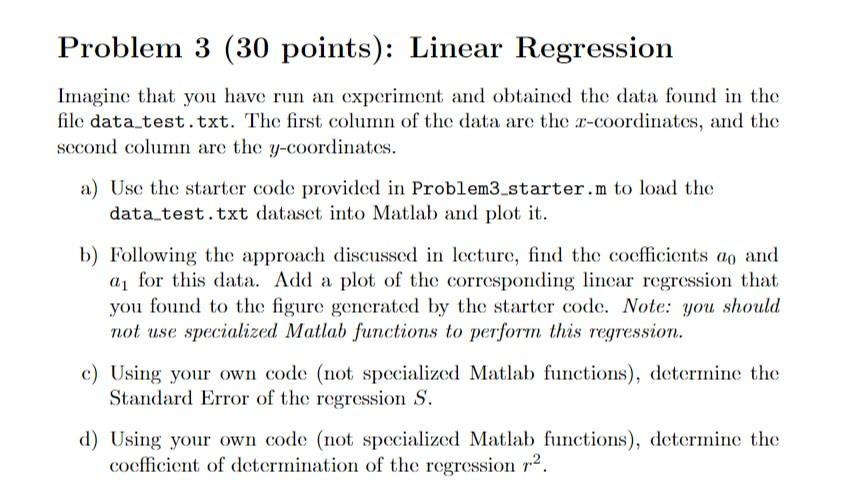 Pls use code started provided %% Problem 3 Starter | Chegg.com