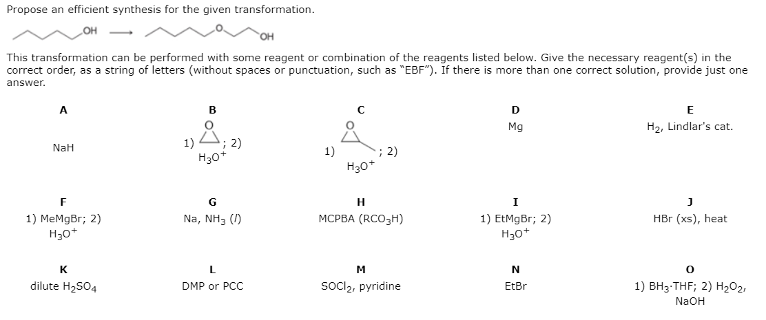 Solved Propose an efficient synthesis for the given | Chegg.com