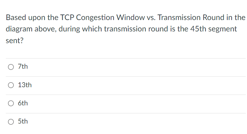 Solved The graph below shows data for a TCP session, where | Chegg.com