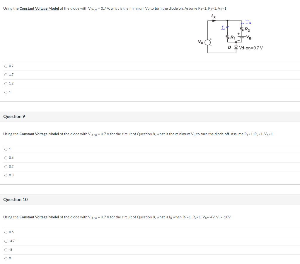 Solved Using the Constant Voltage Model of the diode with | Chegg.com