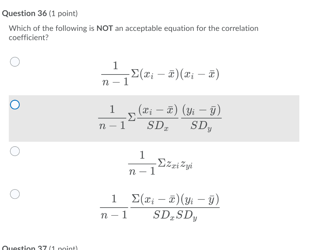Solved Question 36 (1 point) Which of the following is NOT | Chegg.com