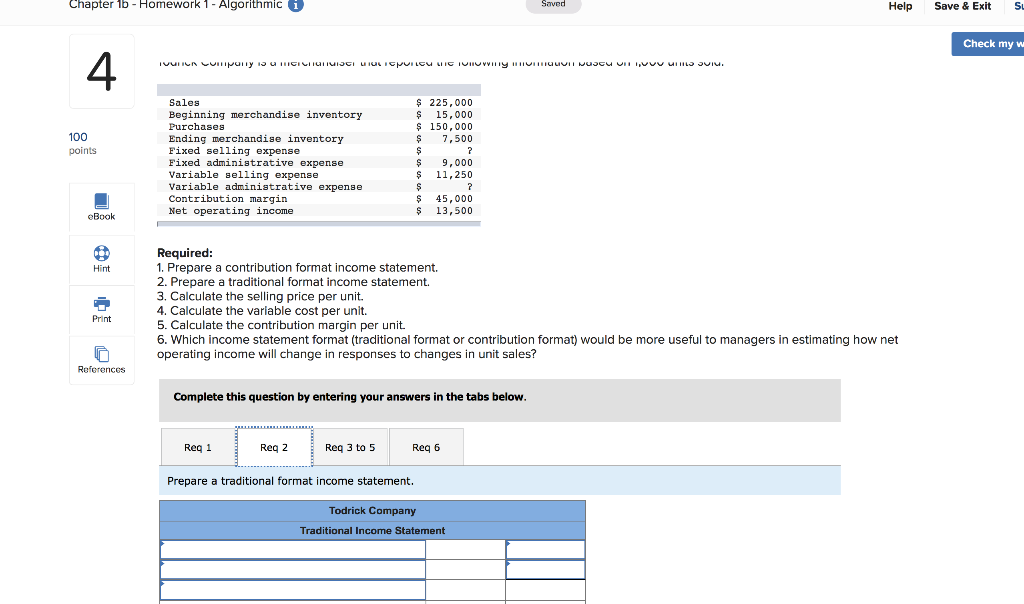 Solved Chapter 1b - Homework 1. Algorithmic Saved Help Save | Chegg.com