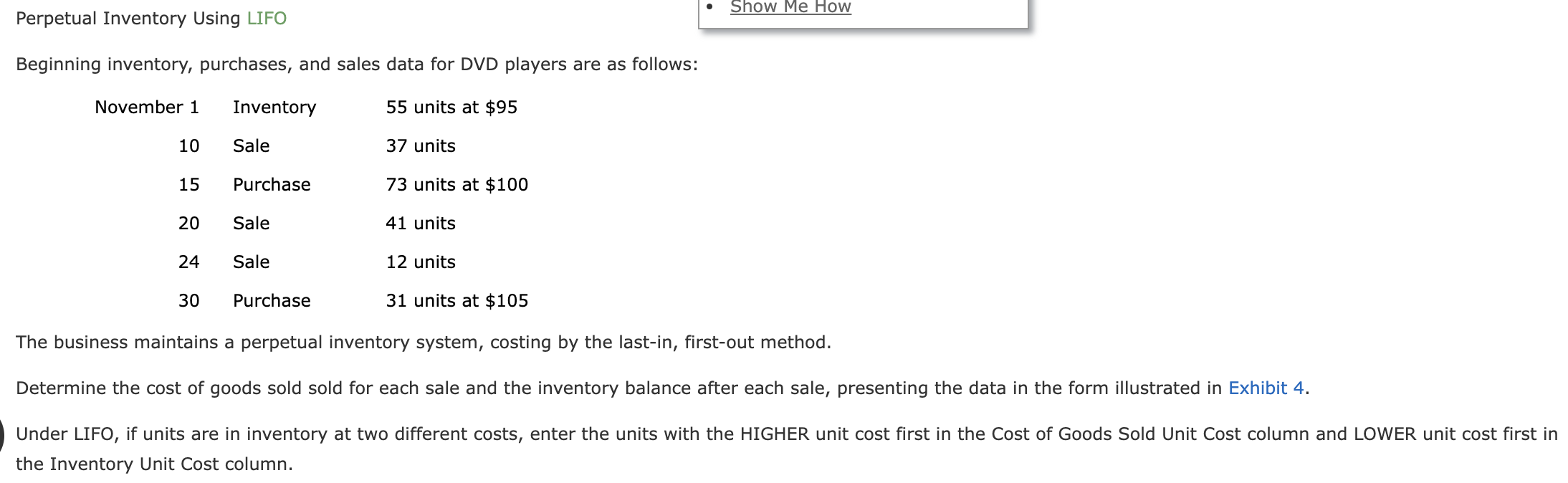 Solved Perpetual Inventory Using LIFOBeginning inventory, | Chegg.com