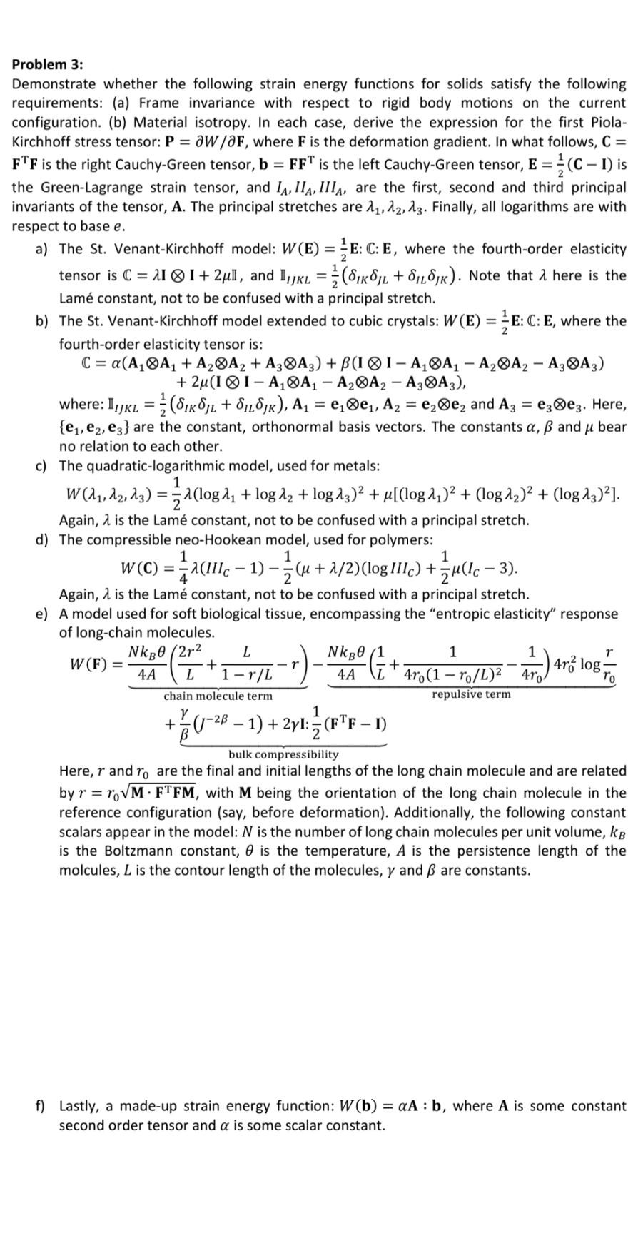 Solved Problem 3:Demonstrate whether the following strain | Chegg.com