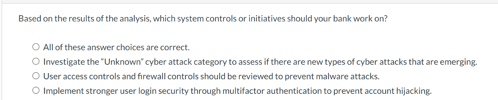 Solved Based on the results of the analysis, which system | Chegg.com