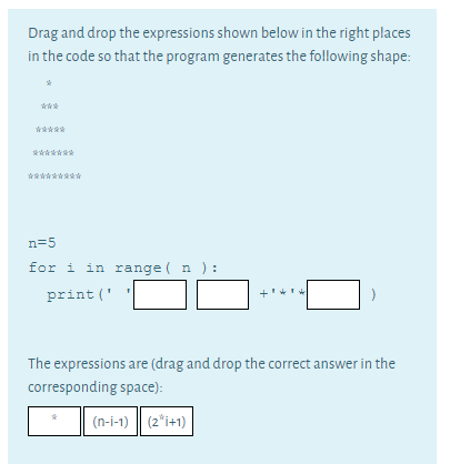 Solved Drag and drop the expressions shown below in the | Chegg.com