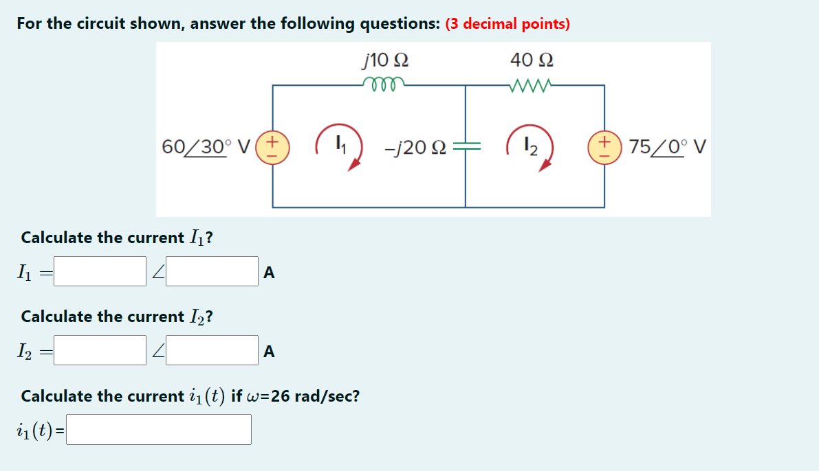 Solved For the circuit shown, answer the following | Chegg.com