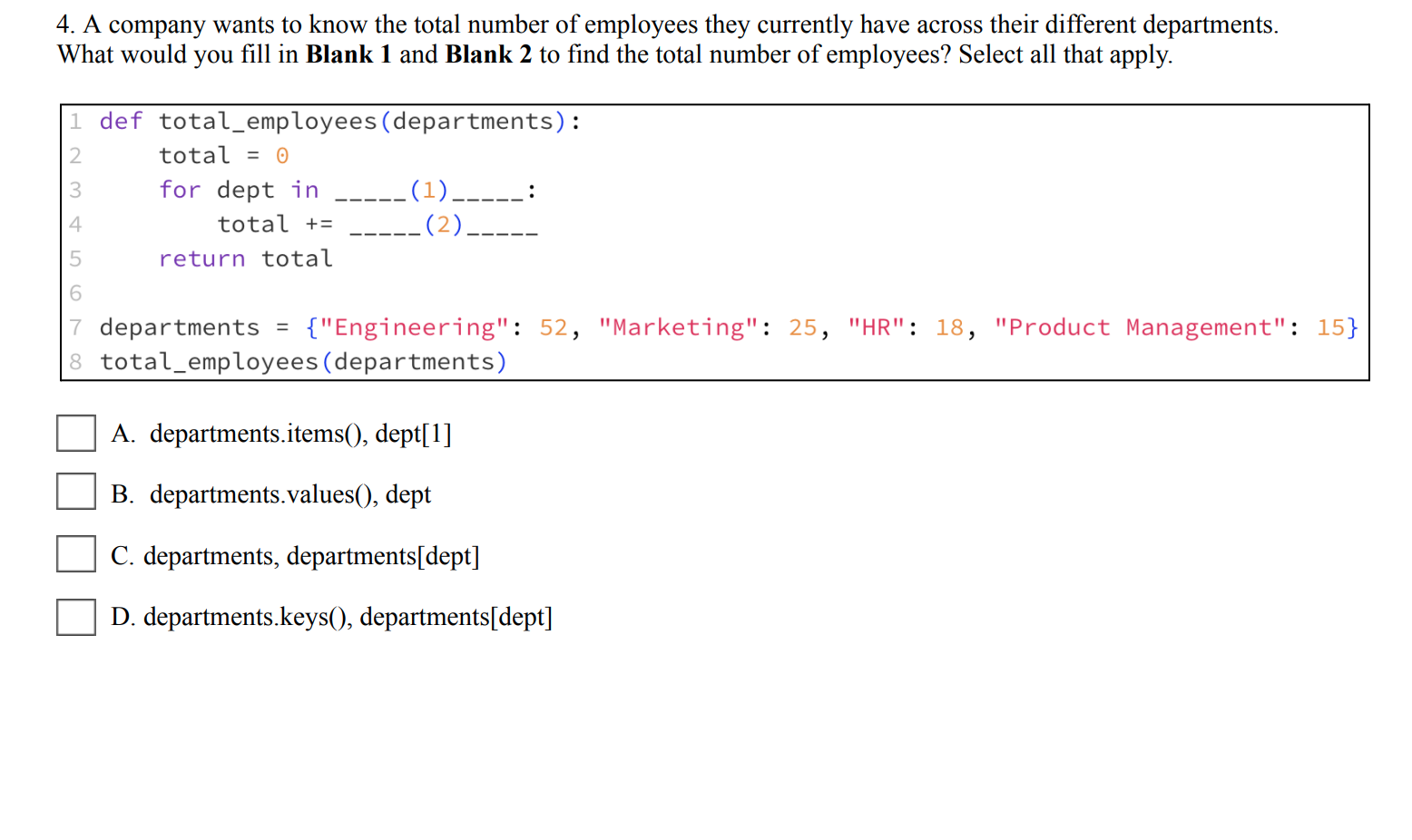 Solved 4. A company wants to know the total number of | Chegg.com