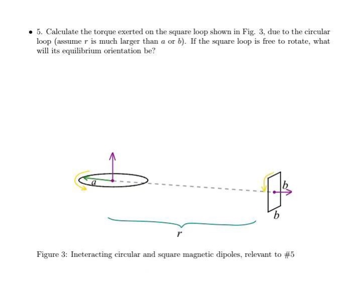 Solved 5. Calculate the torque exerted on the square loop | Chegg.com