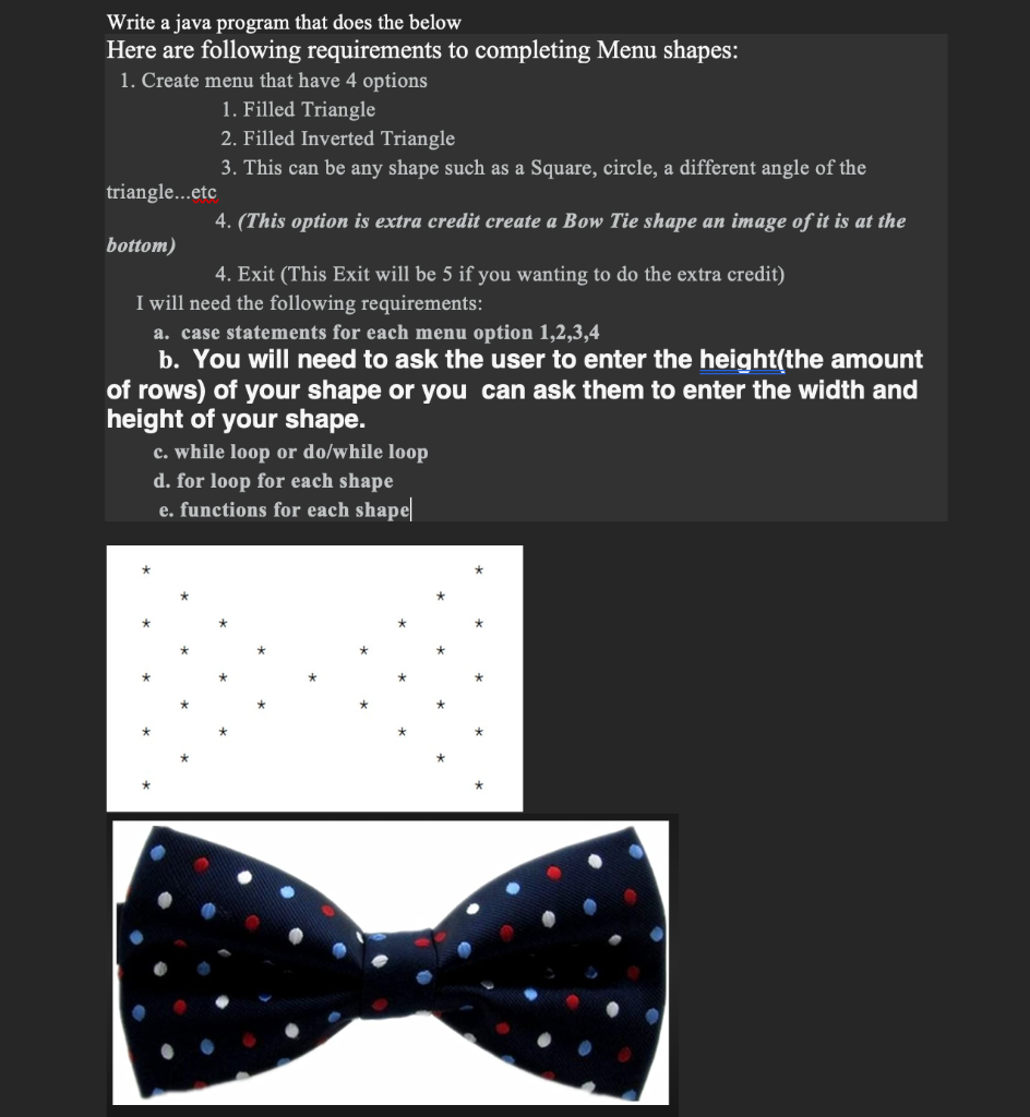 Write a java program that does the below Here are | Chegg.com