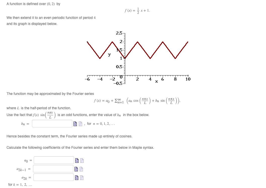 Solved A function is defined over (0,2) by f (x) = c) = | Chegg.com