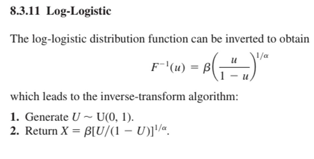 Solved 8.3.11 ﻿Log-LogisticThe log-logistic distribution | Chegg.com