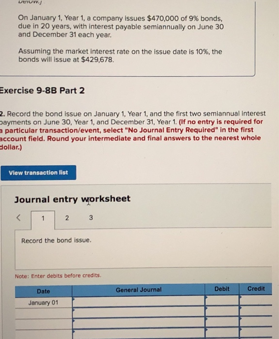 Solved Required information Exercise 9-8B Record bonds | Chegg.com
