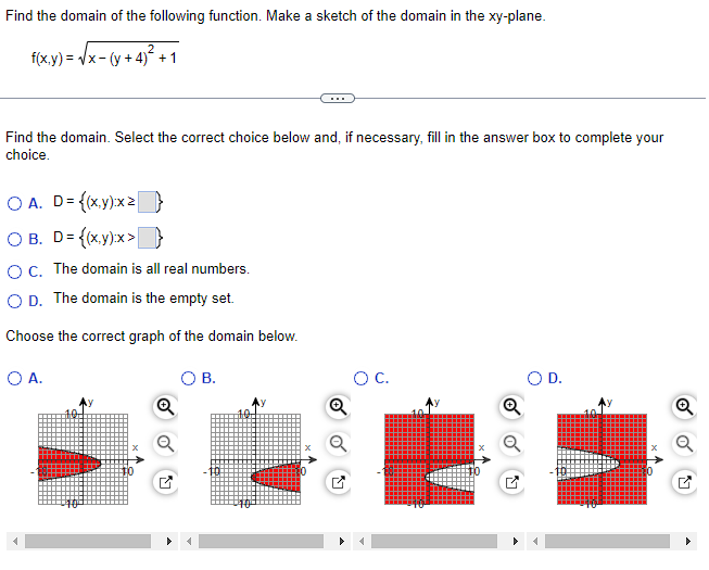 Solved Find the domain of the following function. Make a | Chegg.com