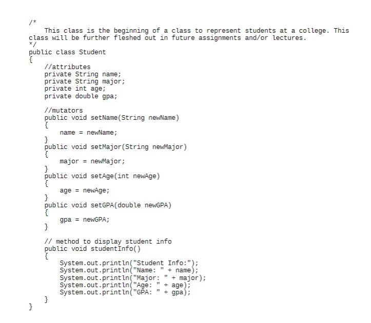 Solved my instructor is telling me i am changing the program | Chegg.com