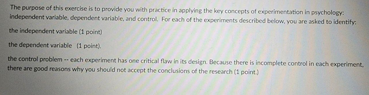 The purpose of this exercise is to provide you with | Chegg.com