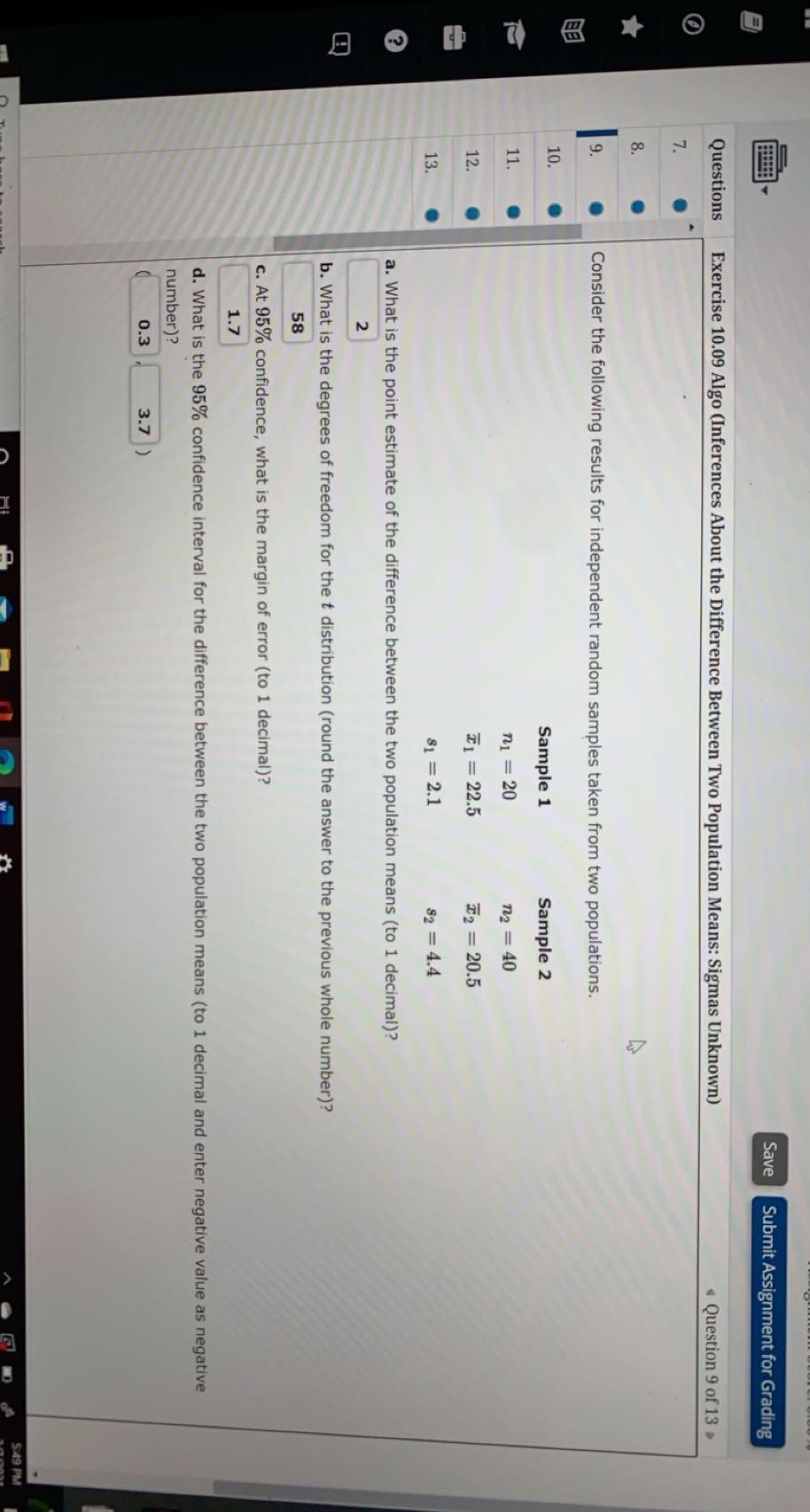 Solved Save Submit Assignment for Grading Questions Exercise | Chegg.com