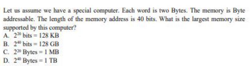 Solved Let us assume we have a special computer. Each word | Chegg.com