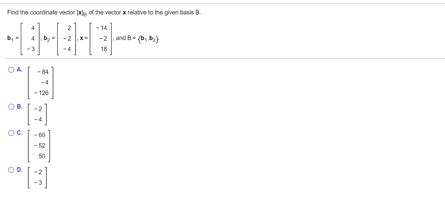 Solved Find the coordinate vector [x]g of the vector x | Chegg.com