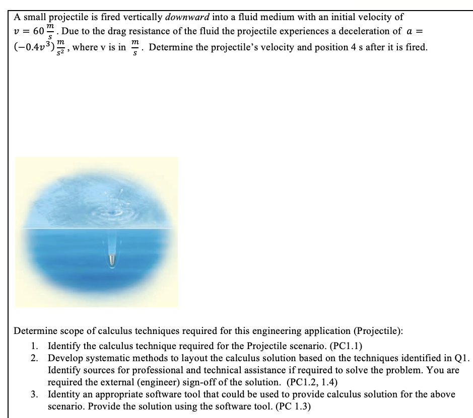 Solved A small projectile is fired vertically downward into | Chegg.com