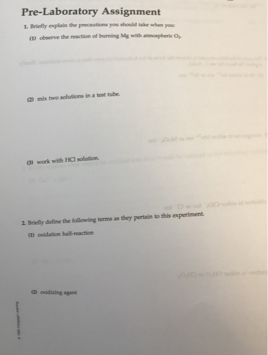 Solved Pre-Laboratory Assignment 1. Briefly explain the | Chegg.com Solved Pre-Laboratory Assignment 1. Briefly explain the | Chegg.com