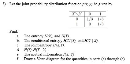 Solved 3) Let the joint probability distribution function | Chegg.com