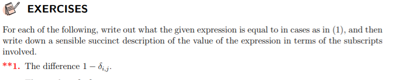 Solved Man Theory The Kronecker Delta Is A Special Symbol