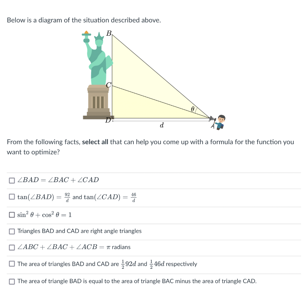 Solved Question 1. minimize / maximize x / t / d / y / | Chegg.com