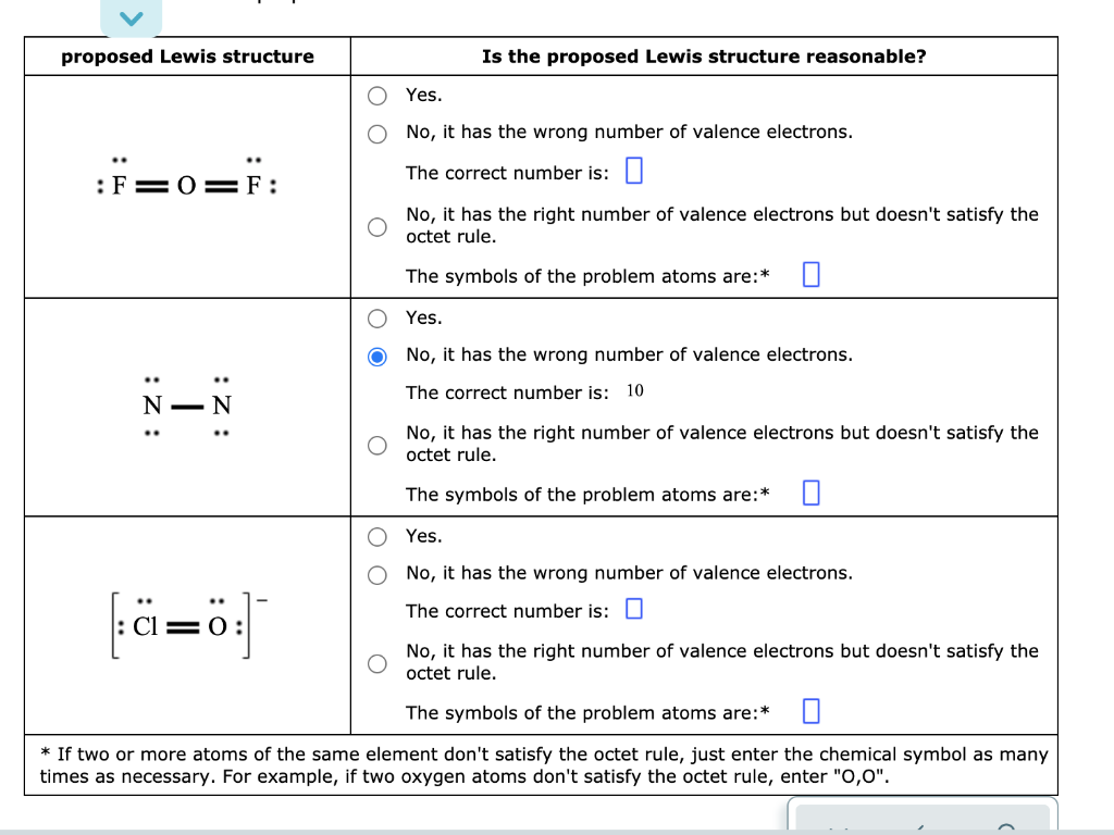 Solved proposed Lewis structure Is the proposed Lewis | Chegg.com