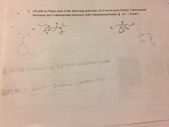 Solved Drawing and naming 3-dimensional structures--I'm | Chegg.com