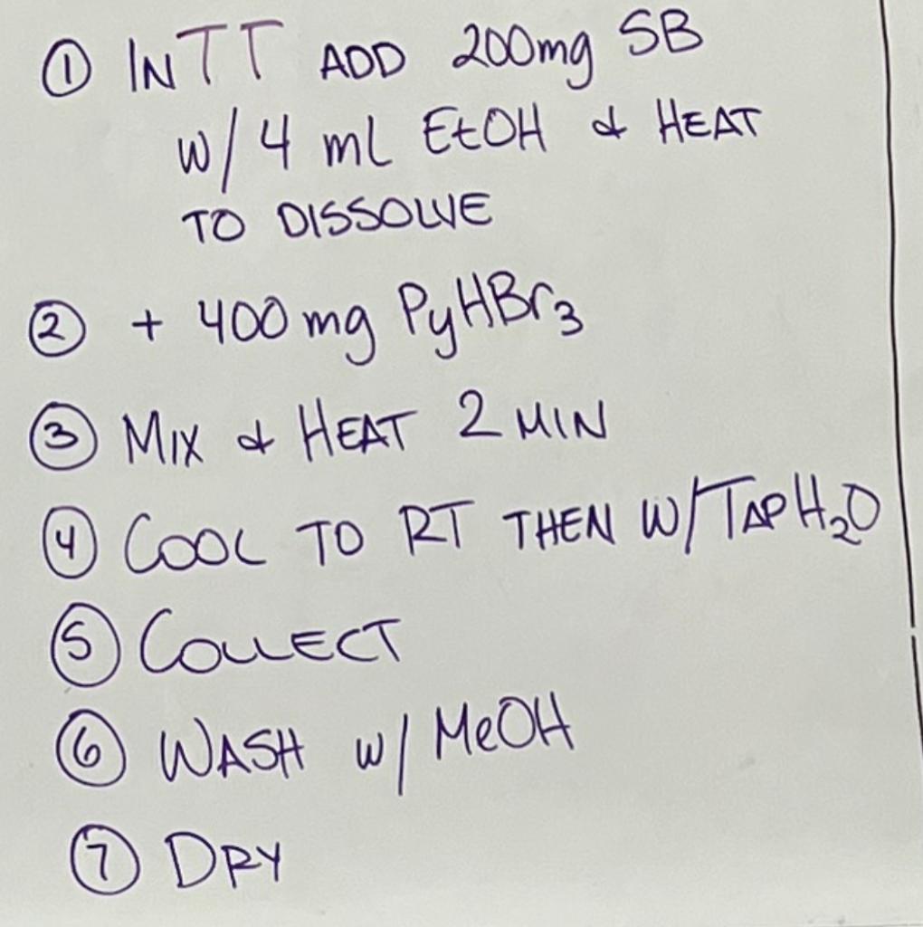Solved Below is the procedure for synthesizing | Chegg.com