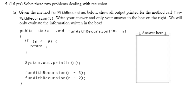 Solved 5. (16 pts) Solve these two problems dealing with | Chegg.com Solved 5. (16 pts) Solve these two problems dealing with | Chegg.com
