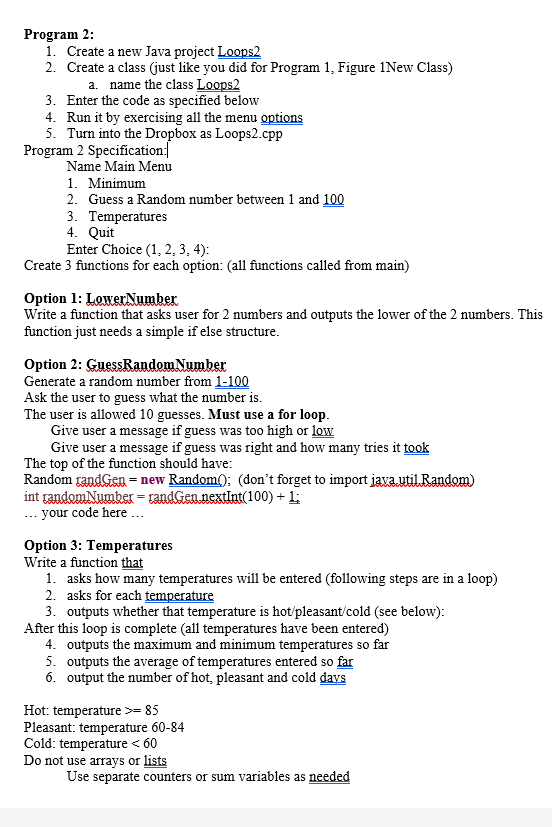 Solved Program 2create A New Java Project Loops 2create A 0973