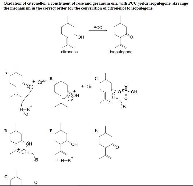 Solved Oxidation of citronellol, a constituent of rose and | Chegg.com