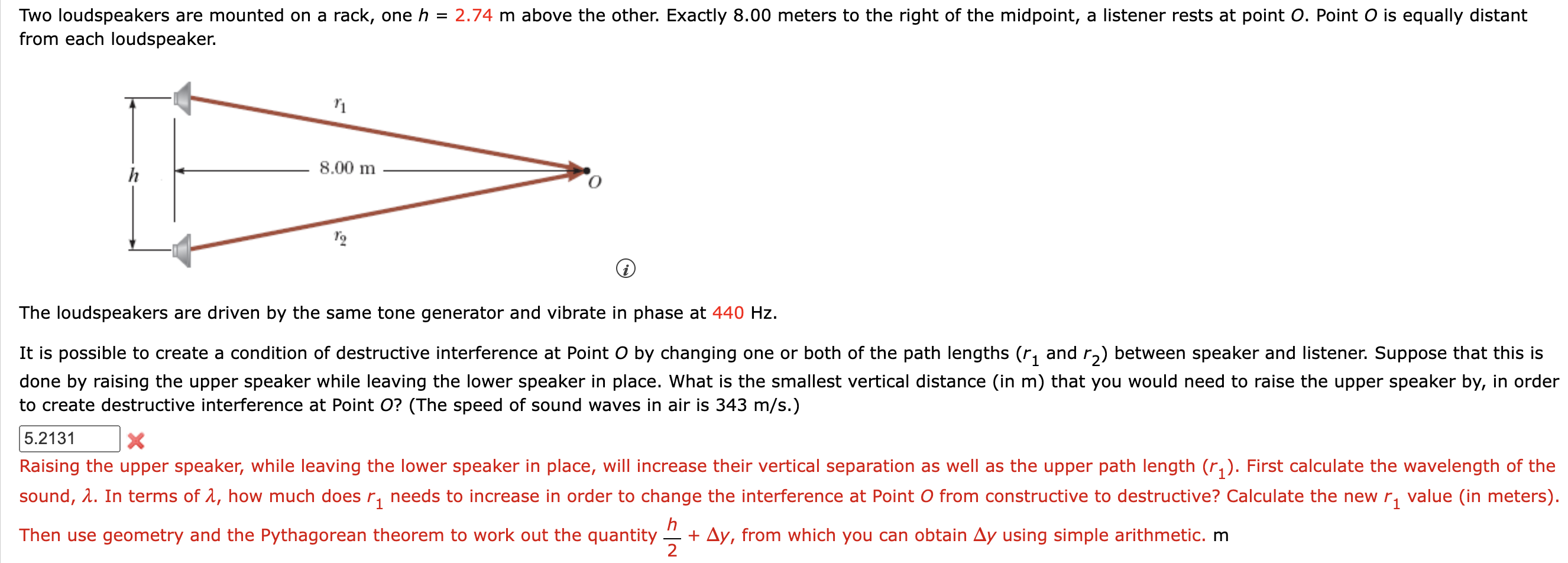 Solved Raising the upper speaker, while leaving the lower | Chegg.com